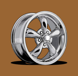 Classic car rims template Royalty Free Vector Image