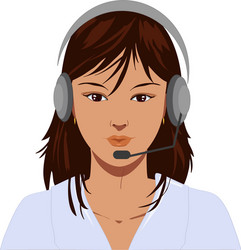 Black telephone operator Royalty Free Vector Image