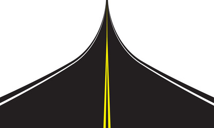 Asphalt road isolated on white background Vector Image