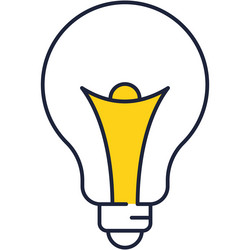 Shining light bulb Royalty Free Vector Image - VectorStock