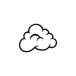 Line art cloud design element silhouette Vector Image