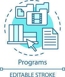 Program code icon in flat style personal computer Vector Image