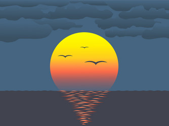 Sun Over Water Vector Images (over 640)