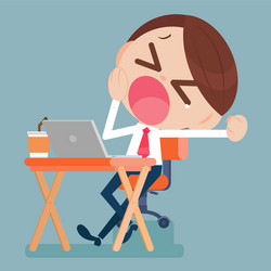 Yawning Royalty Free Vector Image - VectorStock