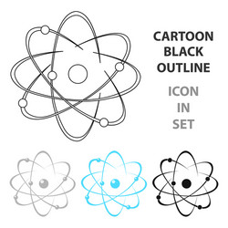 Atom icon cartoon single education from Royalty Free Vector