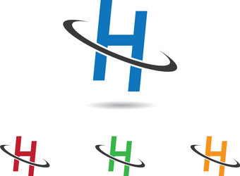 H letter symbol icon Royalty Free Vector Image