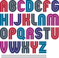 Capital bold english alphabet letters made Vector Image