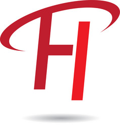 H letter symbol icon Royalty Free Vector Image