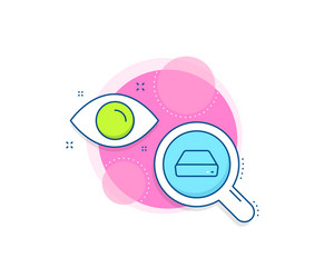 Mini pc line icon small computer device sign Vector Image