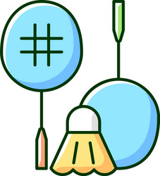 Badminton abstract concept Royalty Free Vector Image