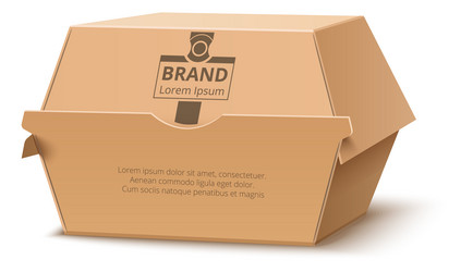 Realistic takeaway restaurant food packaging Vector Image
