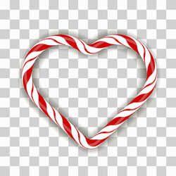 Christmas heart candy canes Royalty Free Vector Image
