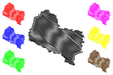 Uttar pradesh map Royalty Free Vector Image - VectorStock