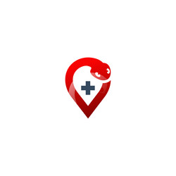 Graphic template of pin logo Royalty Free Vector Image