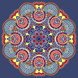 Mandala circle decorative spiritual indian symbol Vector Image