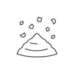 Salt pile line outline icon Royalty Free Vector Image