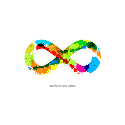 Infinity symbol with red roses Royalty Free Vector Image