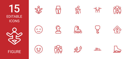 Figure icons Royalty Free Vector Image - VectorStock