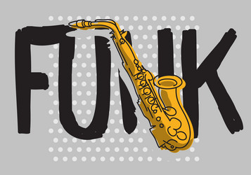 Funk music lettering type design image Royalty Free Vector