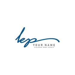 Kp handwritten signature logo - logo template Vector Image