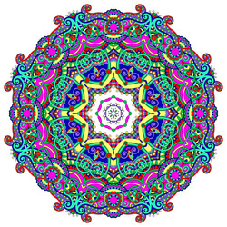 Mandala circle decorative spiritual indian symbol Vector Image