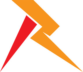 R letter lightning logo Royalty Free Vector Image