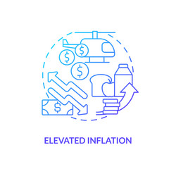 Elevated inflation concept icon Royalty Free Vector Image