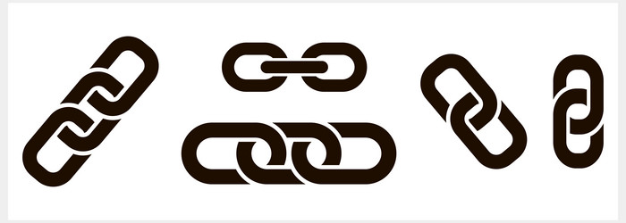 Link icon isolated chain link symbol stencil Vector Image