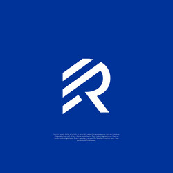 R logos with a simple clean and modern style Vector Image