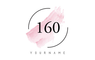 Creative number 160 logo with leading lines Vector Image