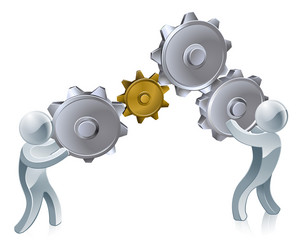 Cogs People Vector Images (over 7,700)