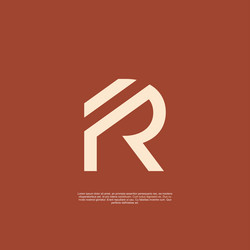 R logos with a simple clean and modern style Vector Image