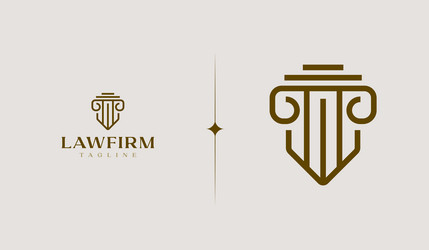 Lawfirm simple line logo template universal Vector Image