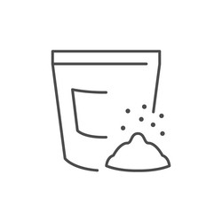 Sea salt line outline icon Royalty Free Vector Image