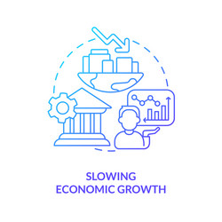 Stock selection importance blue gradient concept Vector Image