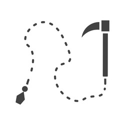 Chain sickle icon image Royalty Free Vector Image