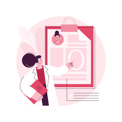 Dental patient card abstract concept Royalty Free Vector