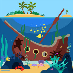 Cartoon boat Royalty Free Vector Image - VectorStock