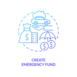 Create emergency fund concept icon Royalty Free Vector Image