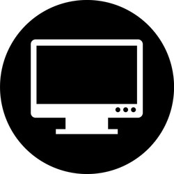 Monitor computer isolated icon Royalty Free Vector Image