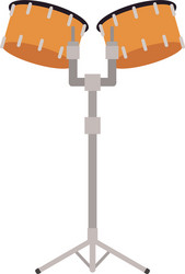 Musical instrument timpani drums on white Vector Image