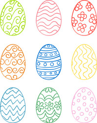 Easter egg hand-drawn egg in doodle style Vector Image