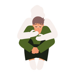 Sad man human loss and death Royalty Free Vector Image