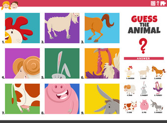 Cute rabbit cartoon complete the puzzle Royalty Free Vector