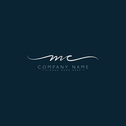 Mc initial letter signature logo template Vector Image