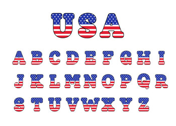 American Flag Font Vector Images (over 2,800)