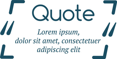 Innovative colorful quotation template frame Vector Image