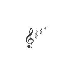 Treble clef music note icon eps10 Royalty Free Vector Image