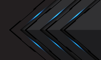 Abstract blue arrow black cyber geometric line Vector Image