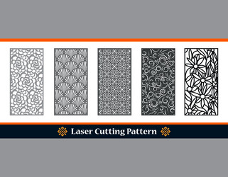 Collection of laser cut panels Royalty Free Vector Image